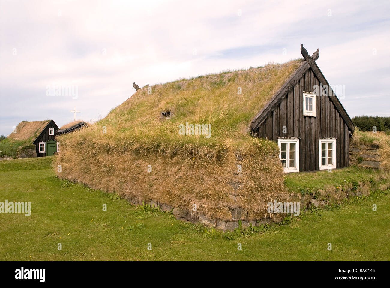Iceland, South Region, Skogar, old traditional farms Stock Photo - Alamy