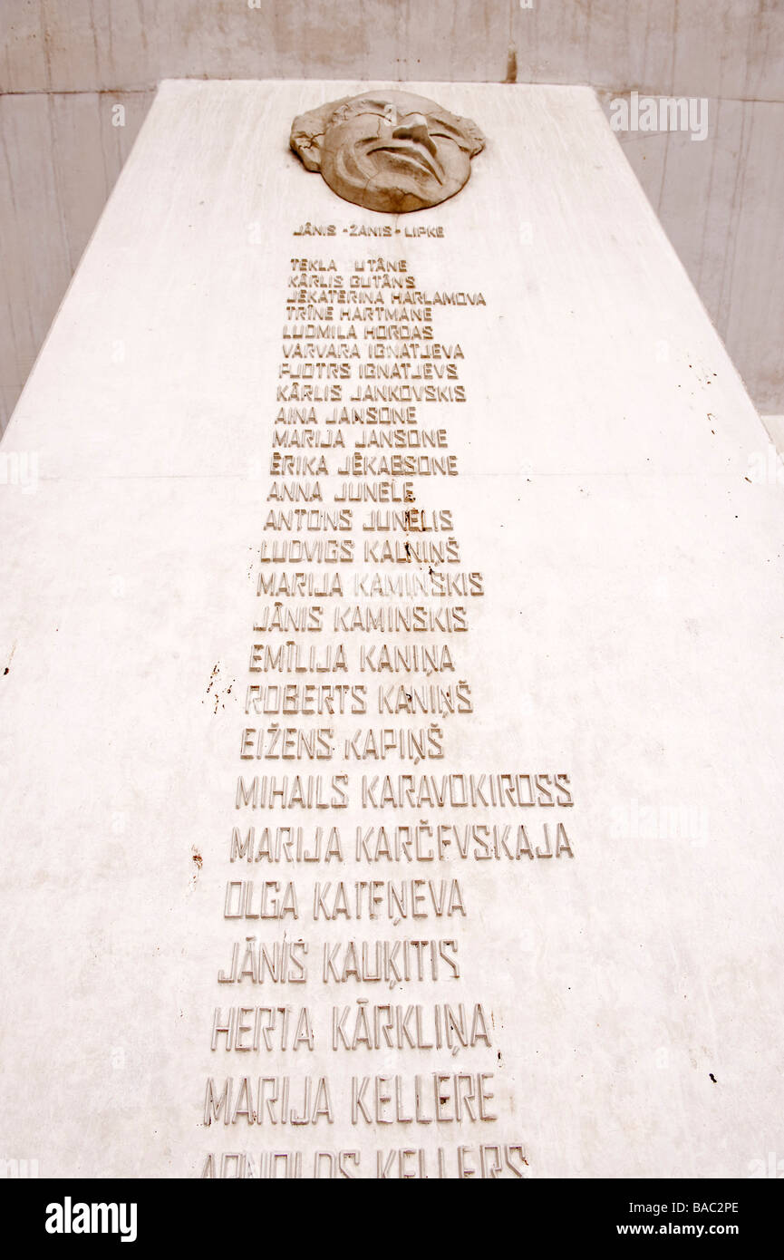 Latvia (Baltic States), Riga, Jewish Memorial in the former site of the ...