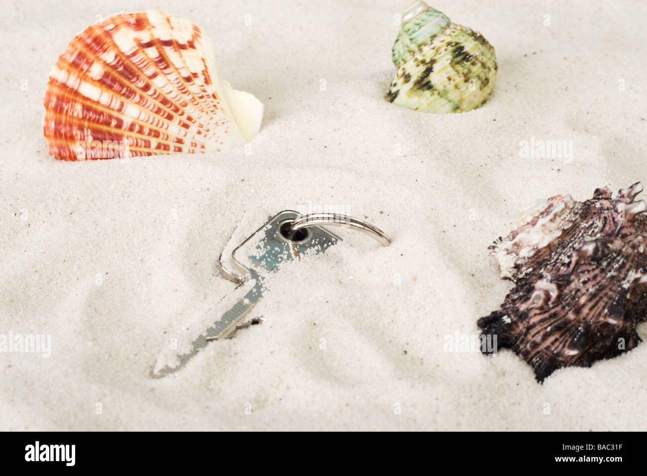 key lost in the sand Stock Photo - Alamy