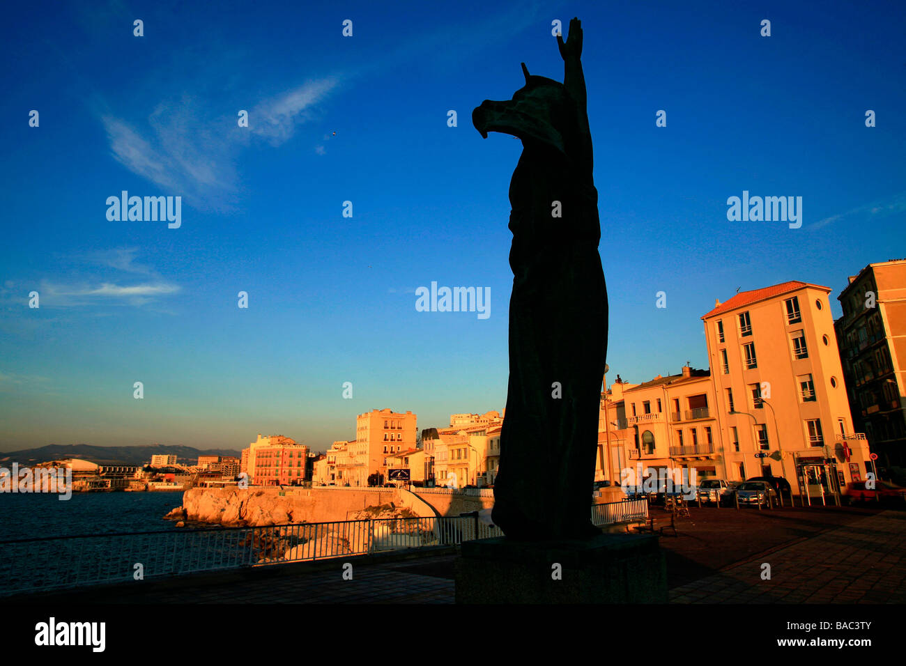 France, Bouches du Rhone, Marseille, the Corniche, war memorial Stock ...