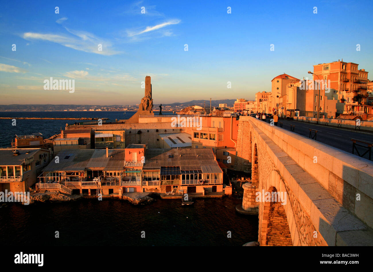 France, Bouches du Rhone, Marseille, the Corniche, war memorial Stock ...