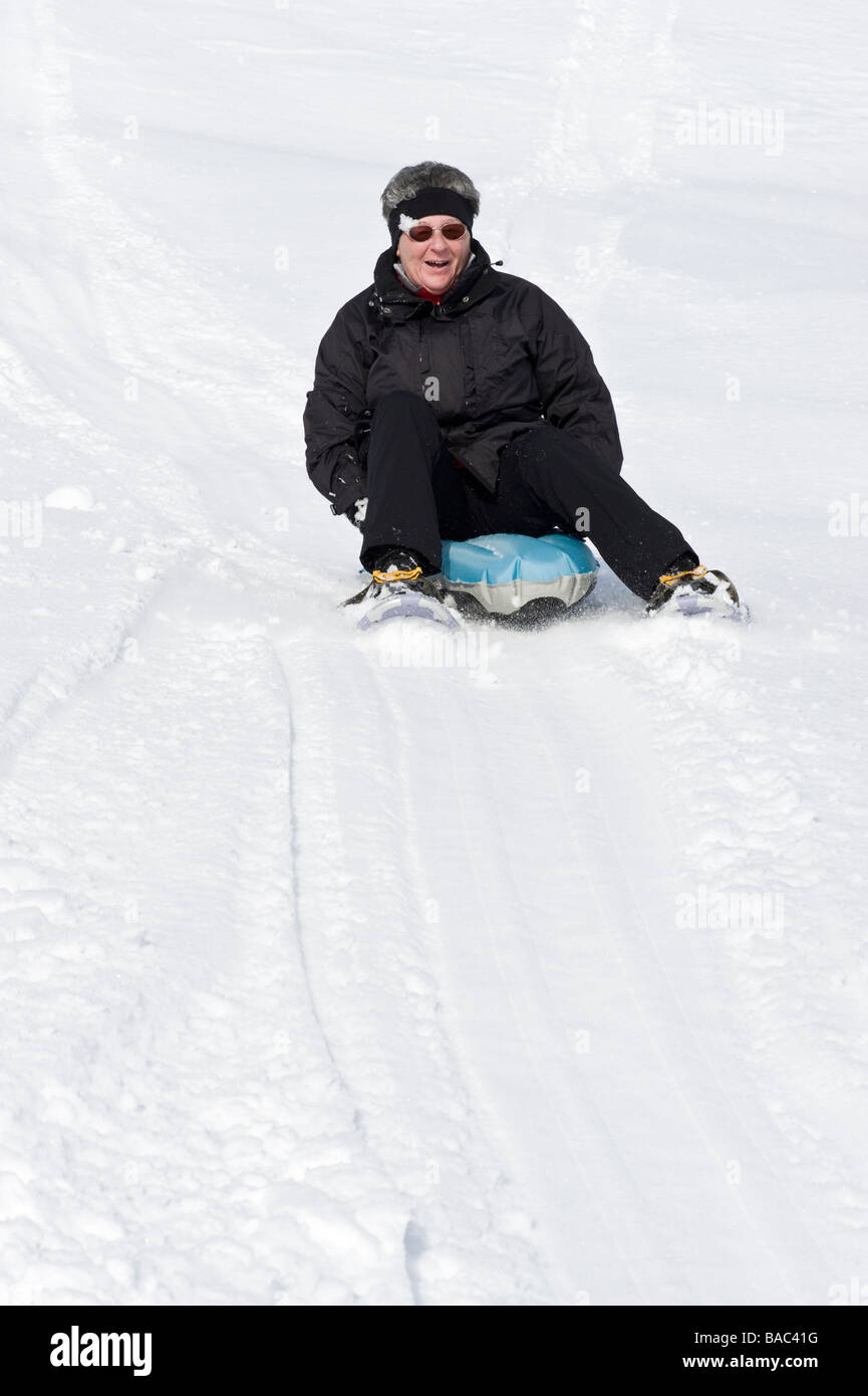 Woman on an airboard Stock Photo - Alamy