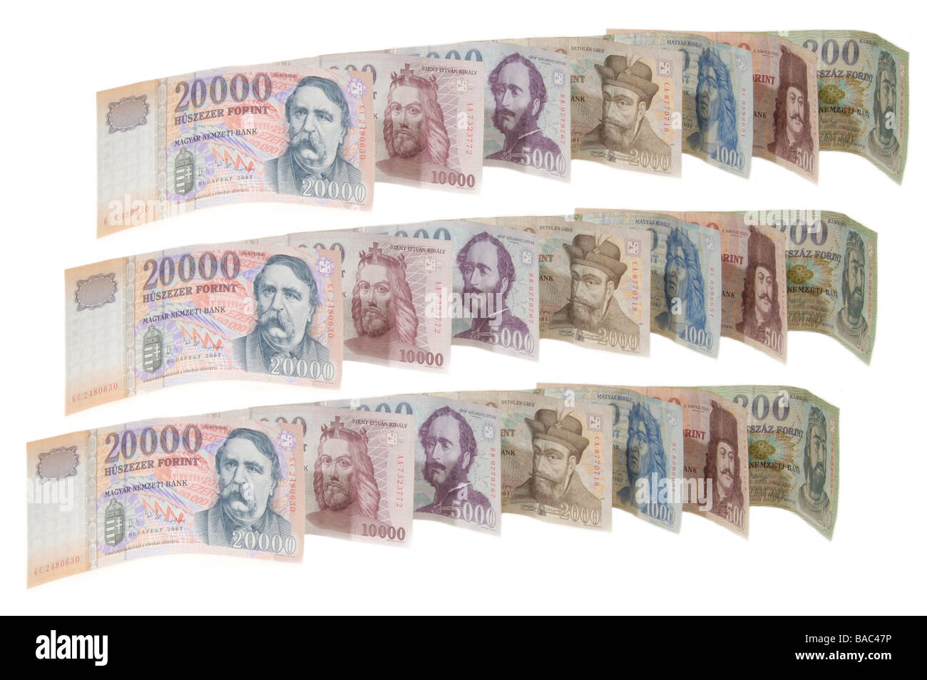 Forint Hungarian currency Stock Photo - Alamy