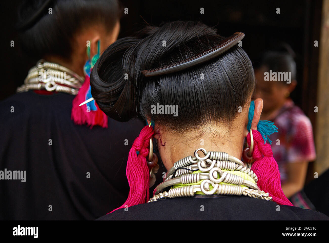 China, Guizhou Province, around Congjiang, Black Miao ethnic group in ...