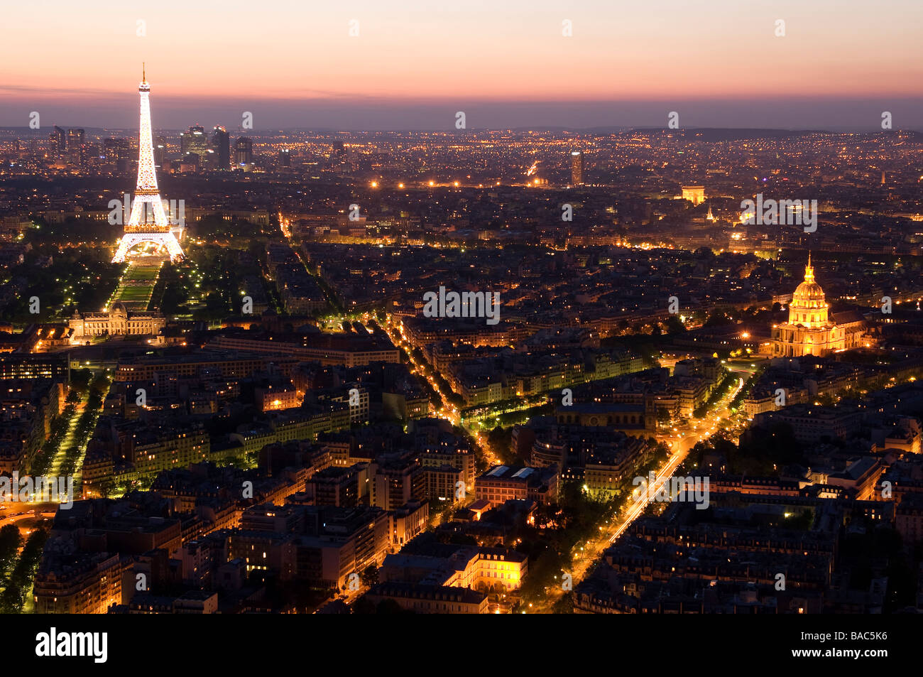 France, Paris, Overview at night Stock Photo - Alamy
