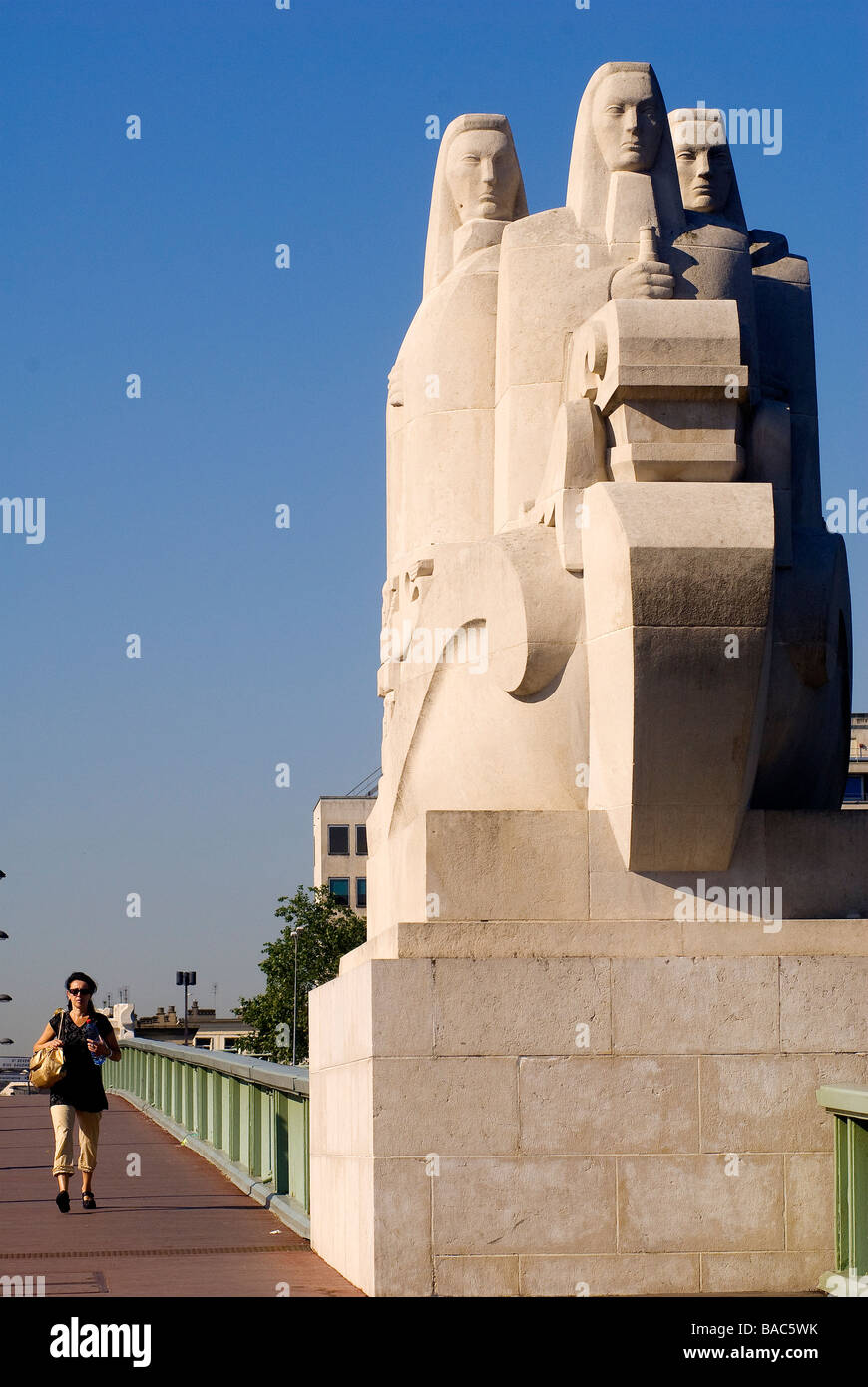 France, Seine Maritime, Rouen, Cavelier de la Salle statue by sculptors ...
