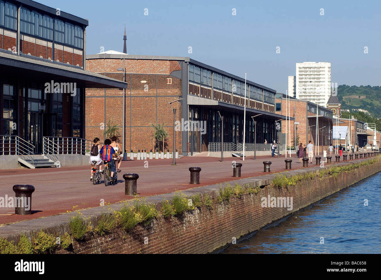 France, Seine Maritime, Rouen, the Quai de Bois Guilbert docks recently ...