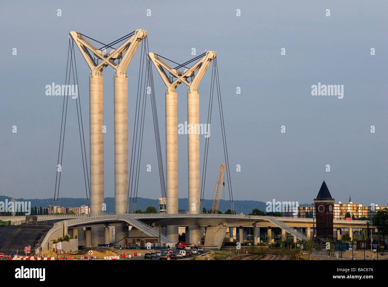 France, Seine Maritime, Rouen, Flaubert lift bridge Stock Photo - Alamy