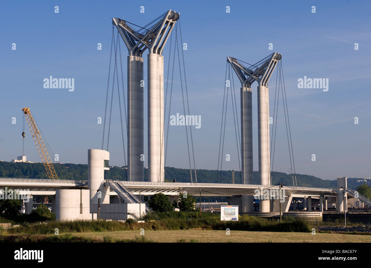 France, Seine Maritime, Rouen, Flaubert lift bridge Stock Photo - Alamy