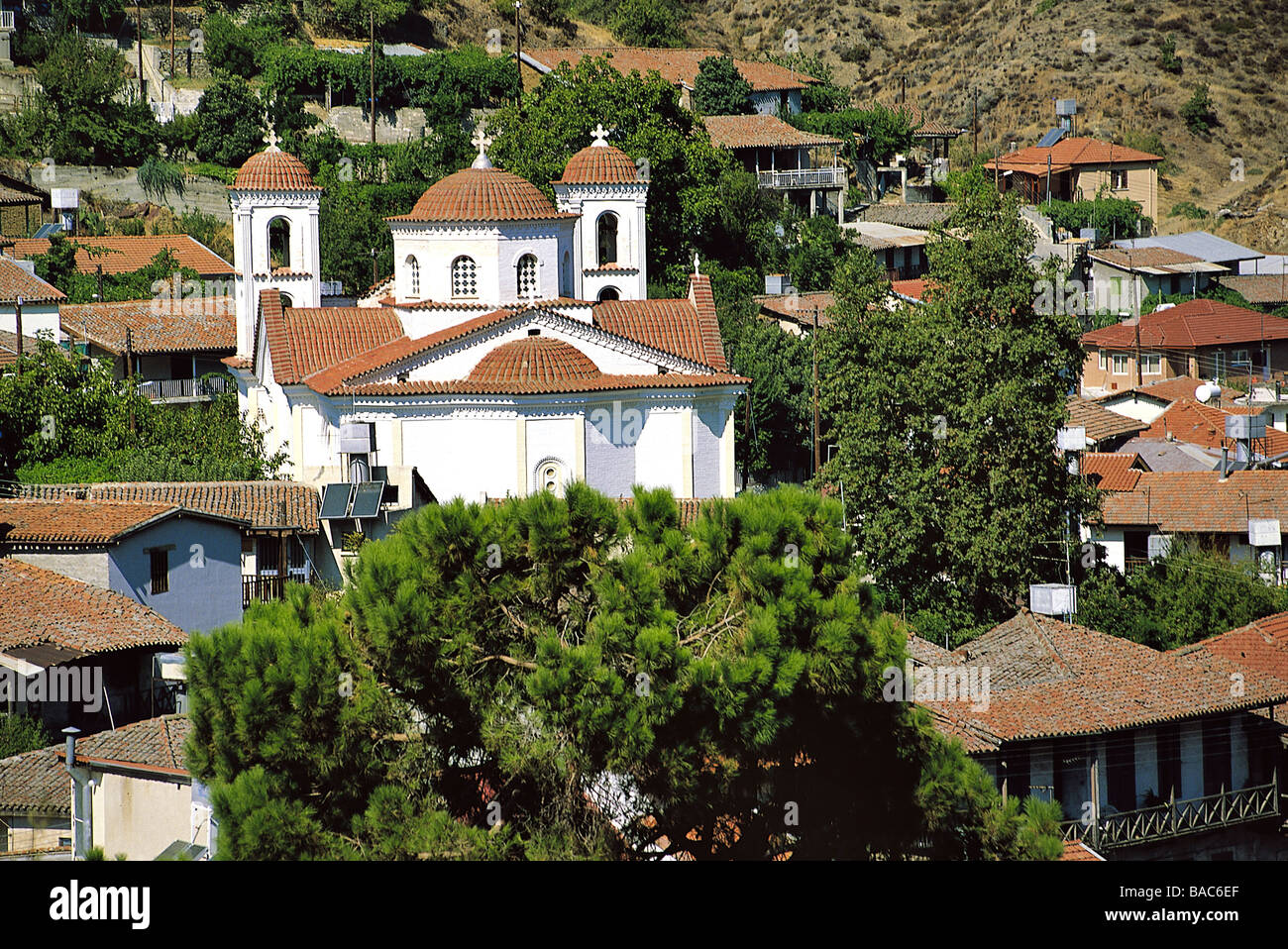 Cyprus, Kakopetria, Troodos mountains, Orthodox church Stock Photo - Alamy