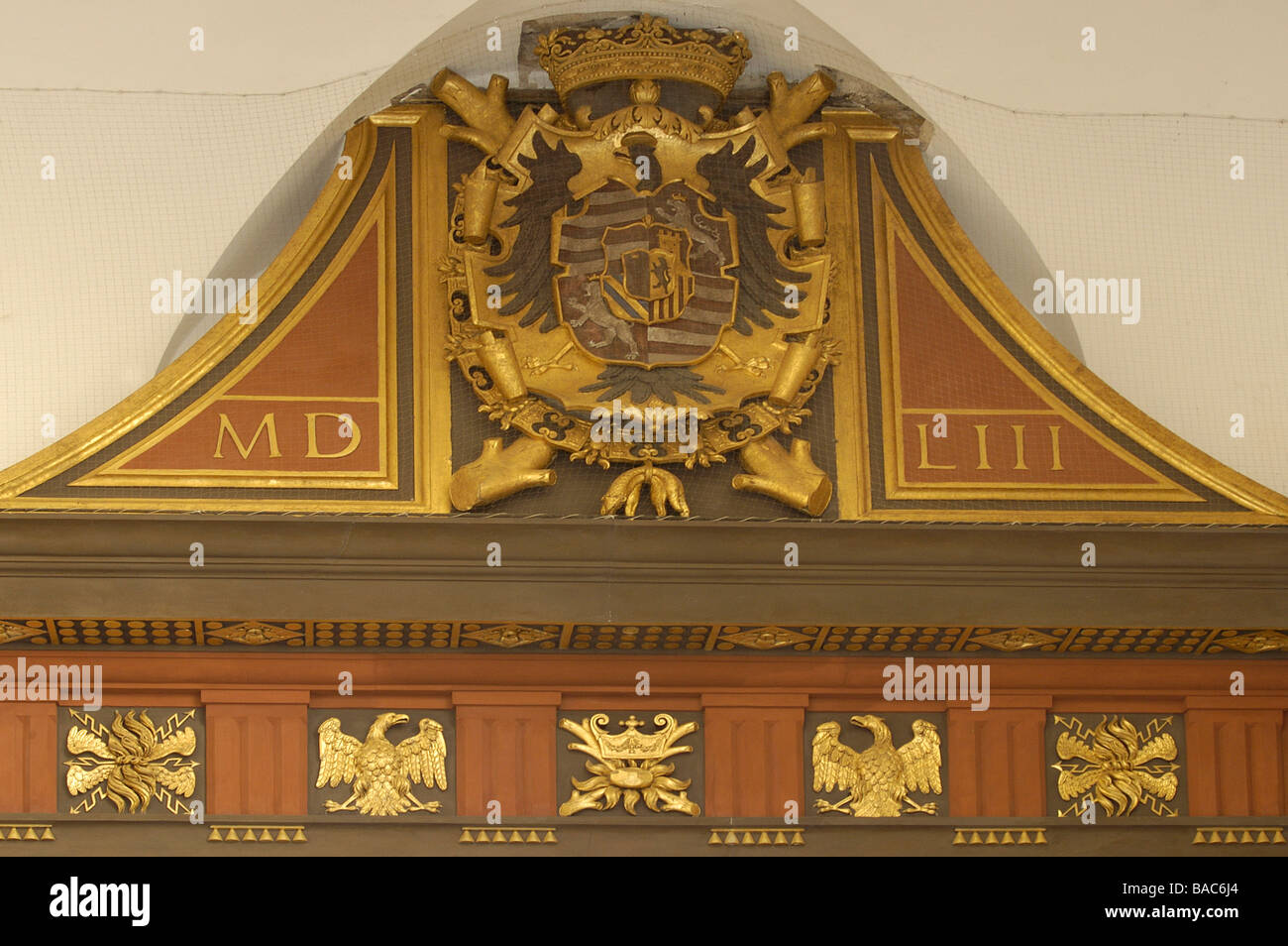 Crest detail inner Swiss Gate Hofburg Stock Photo - Alamy