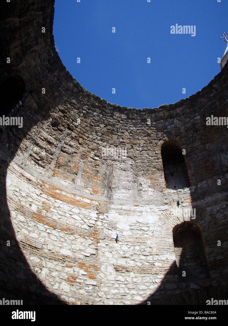 A view of Diocletian's Palace a building in Split, Croatia built by the ...