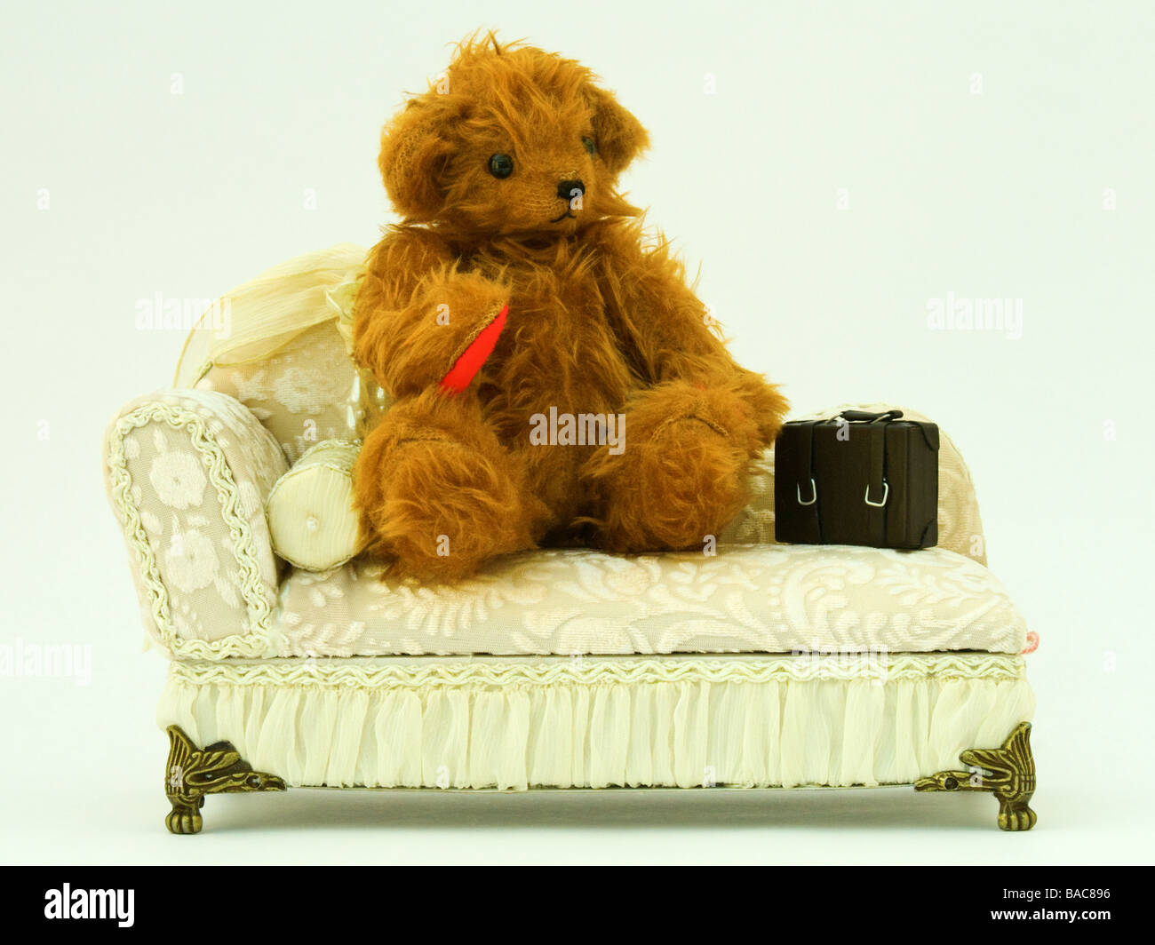Miniature sitting teddy bear (Mini Bear Collection Stock Photo - Alamy
