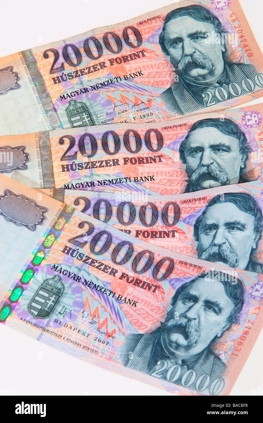 Forint Hungarian currency Stock Photo - Alamy