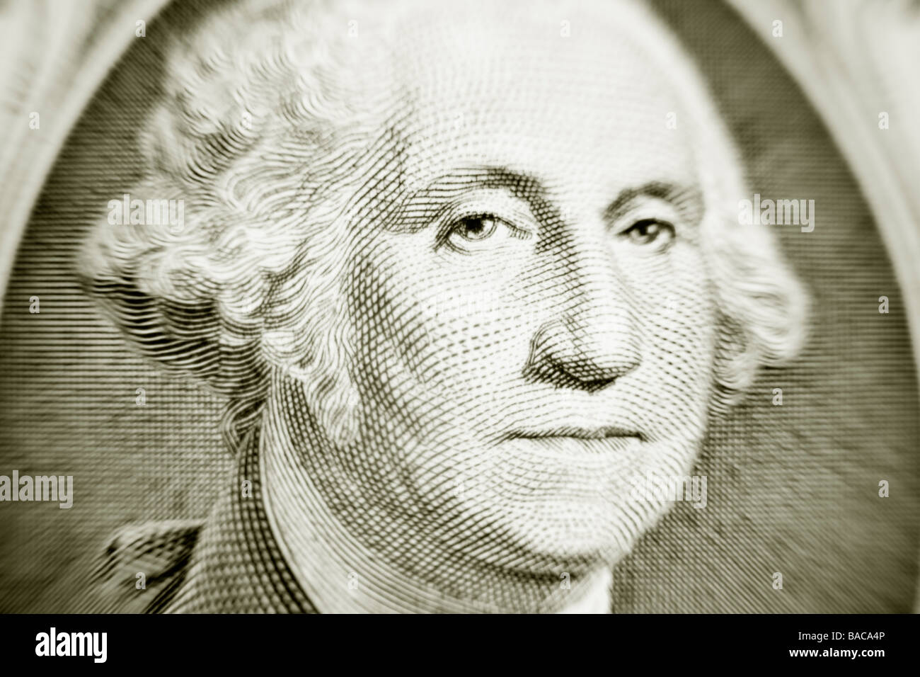 Close up of George Washington on a one dollar bill Stock Photo - Alamy