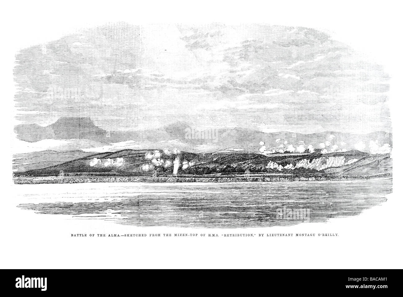 battle of the alma sketched from mizen top of hms retribution ...