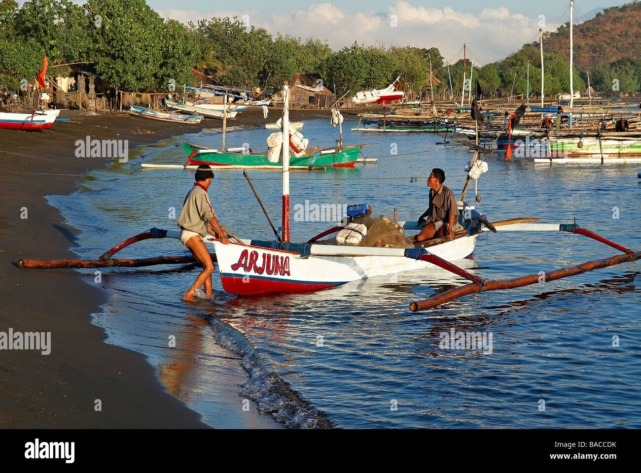 Indonesia, Bali, Pemuteran Beach in the Eastern part of the island ...