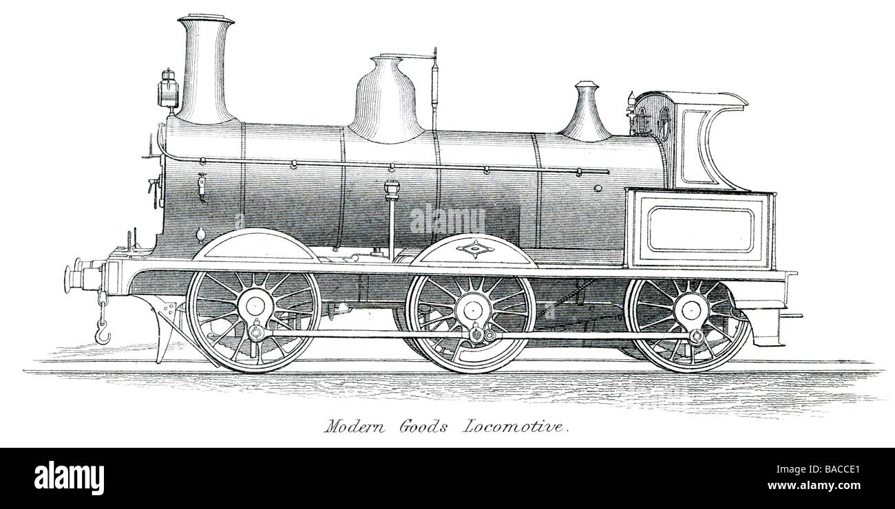 modern goods locomotive railway vehicle motive power train loco engine ...