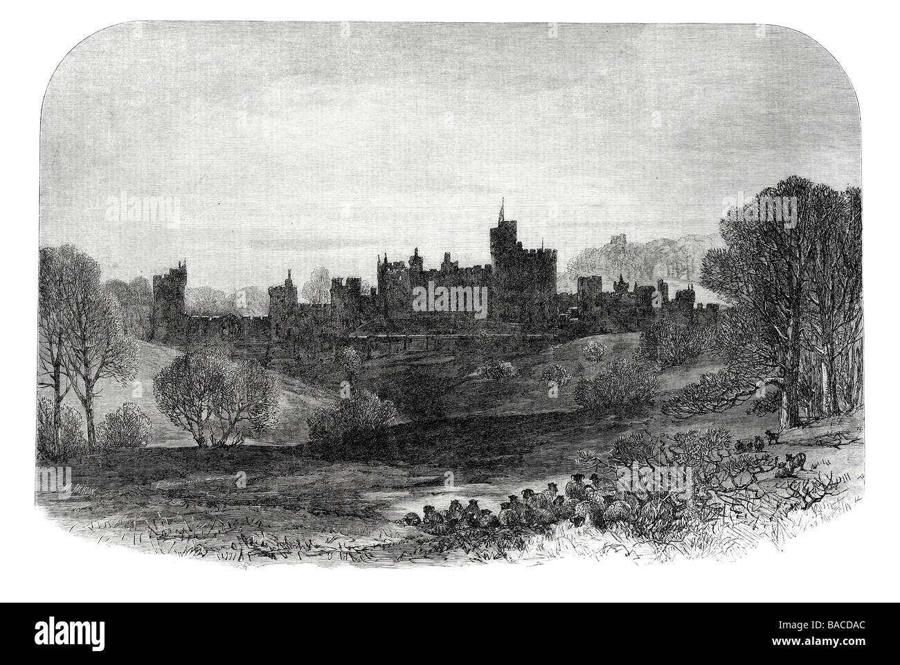 alnwick castle the seat of the late duke of northumberland Yves de ...