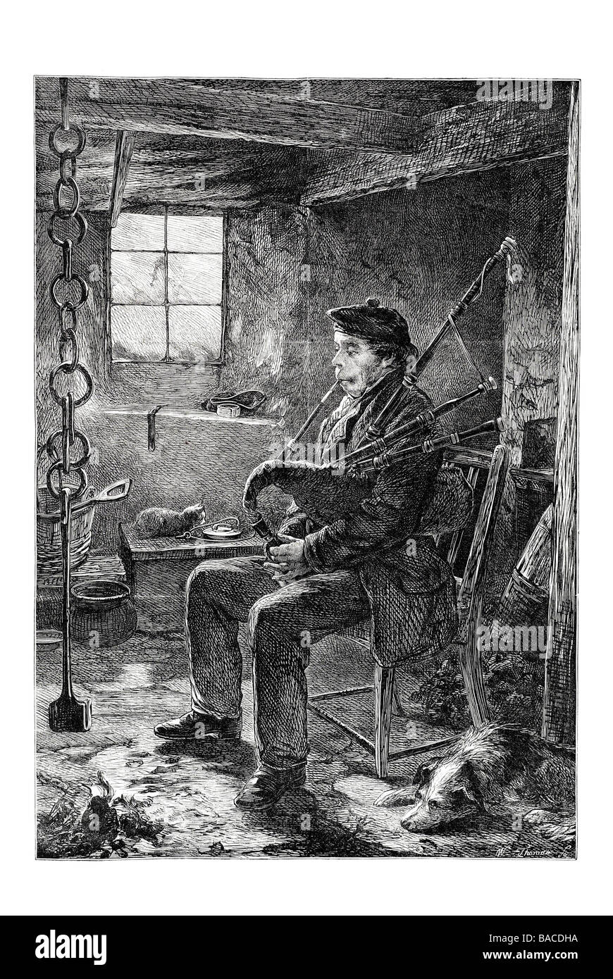 highland piper by j richardson Bagpipes musical instrument aerophones ...