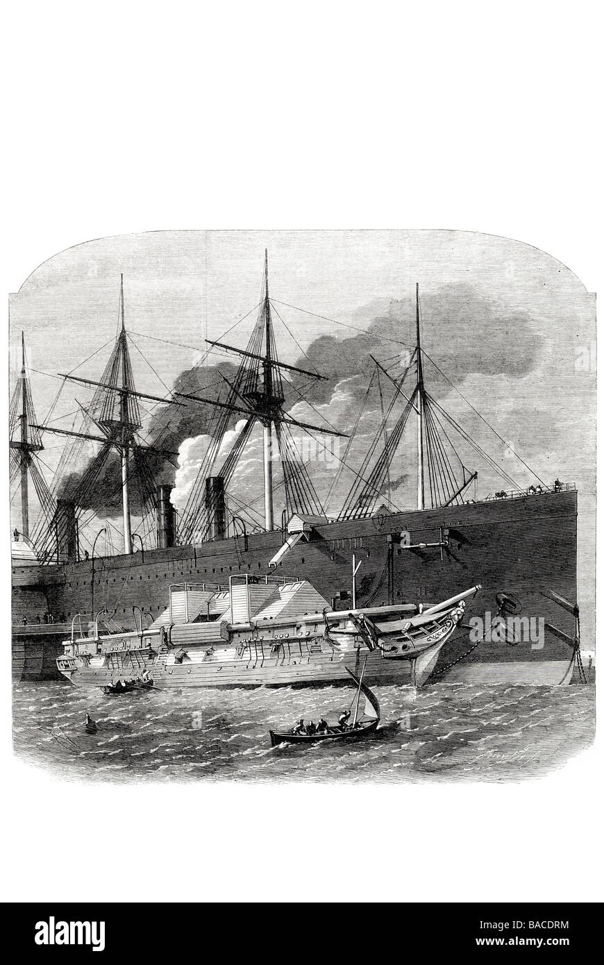 shipping the atlantic telegraph cable on board the great eastern 1865 ...