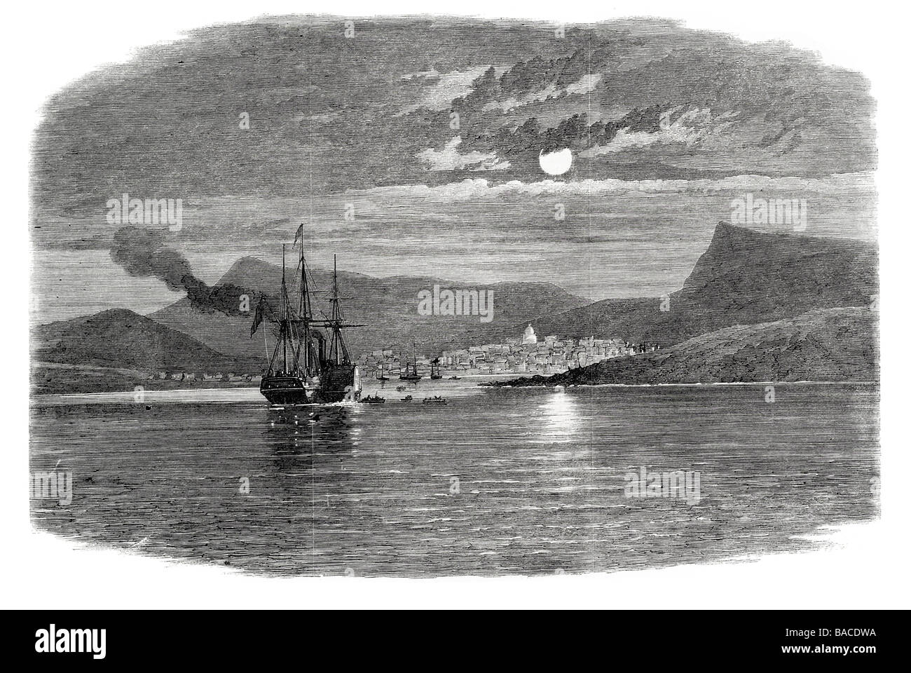 jacmel hayti 1865 west indies ship night French Caribbean Republic of ...