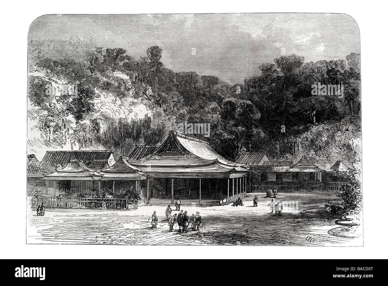 the summer palace of prince satzuma japan 1867 Kyoto Stock Photo - Alamy