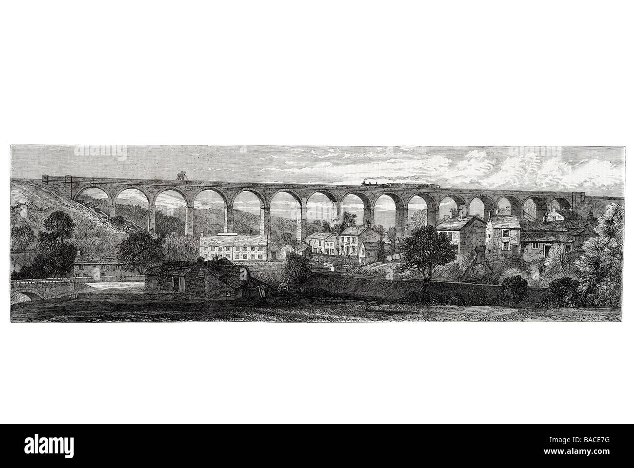 the chapel milton viaduct rowsley and buxton extension midland railway ...