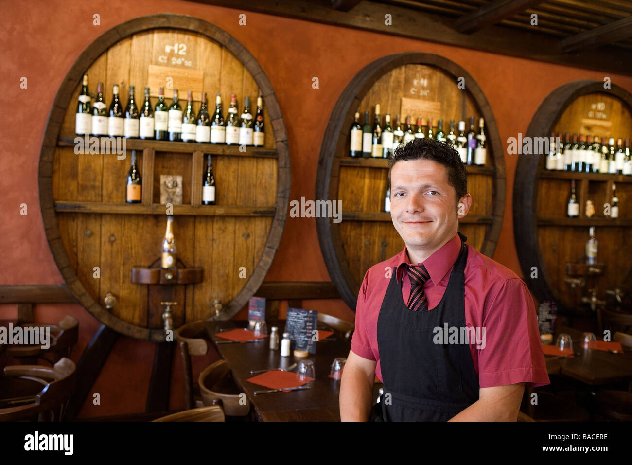France, Hautes Alpes, Gap, Benjamin Casse from Le Bouchon restaurant ...