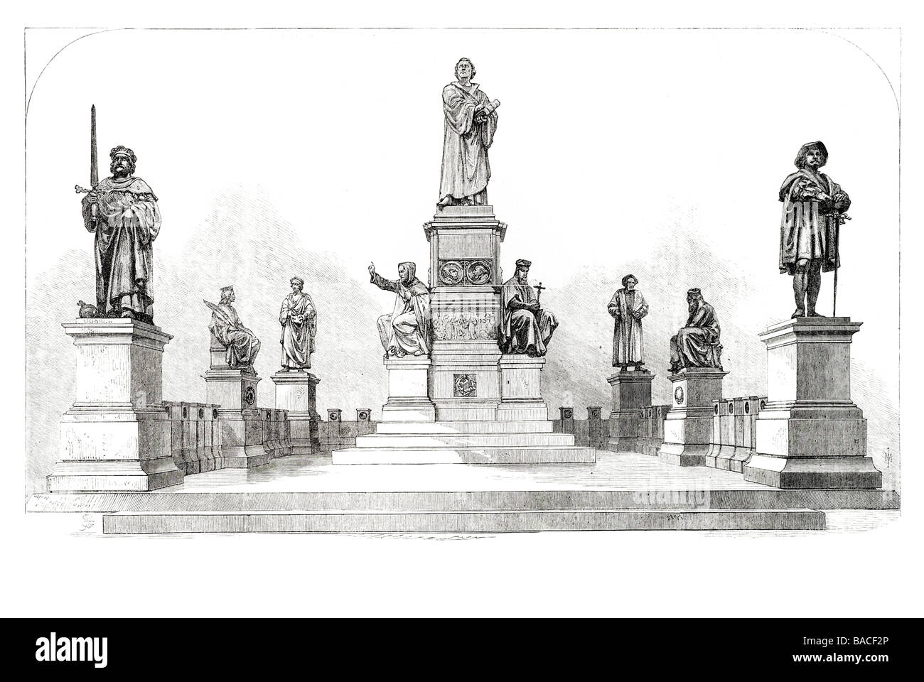 the luther monument at worms germany 1868 Protestantism Christianity ...