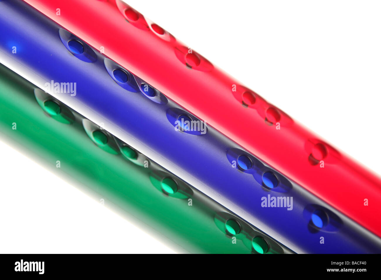 Coloured plastic Maui Xaphoon pocket sax instruments Stock Photo - Alamy