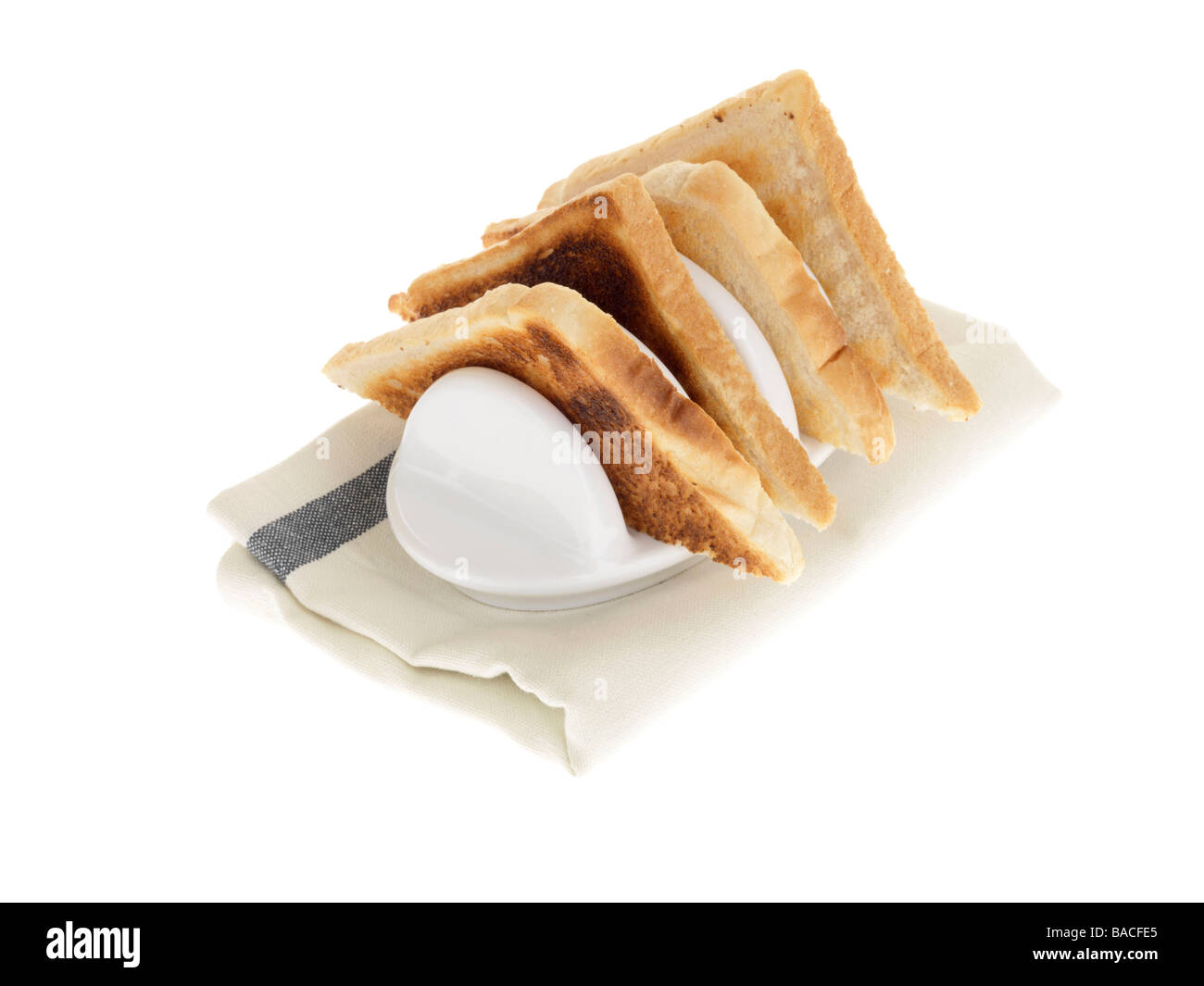 Hot Buttered Slices Of Toast Or Toasted Bread Isolated Against A White ...