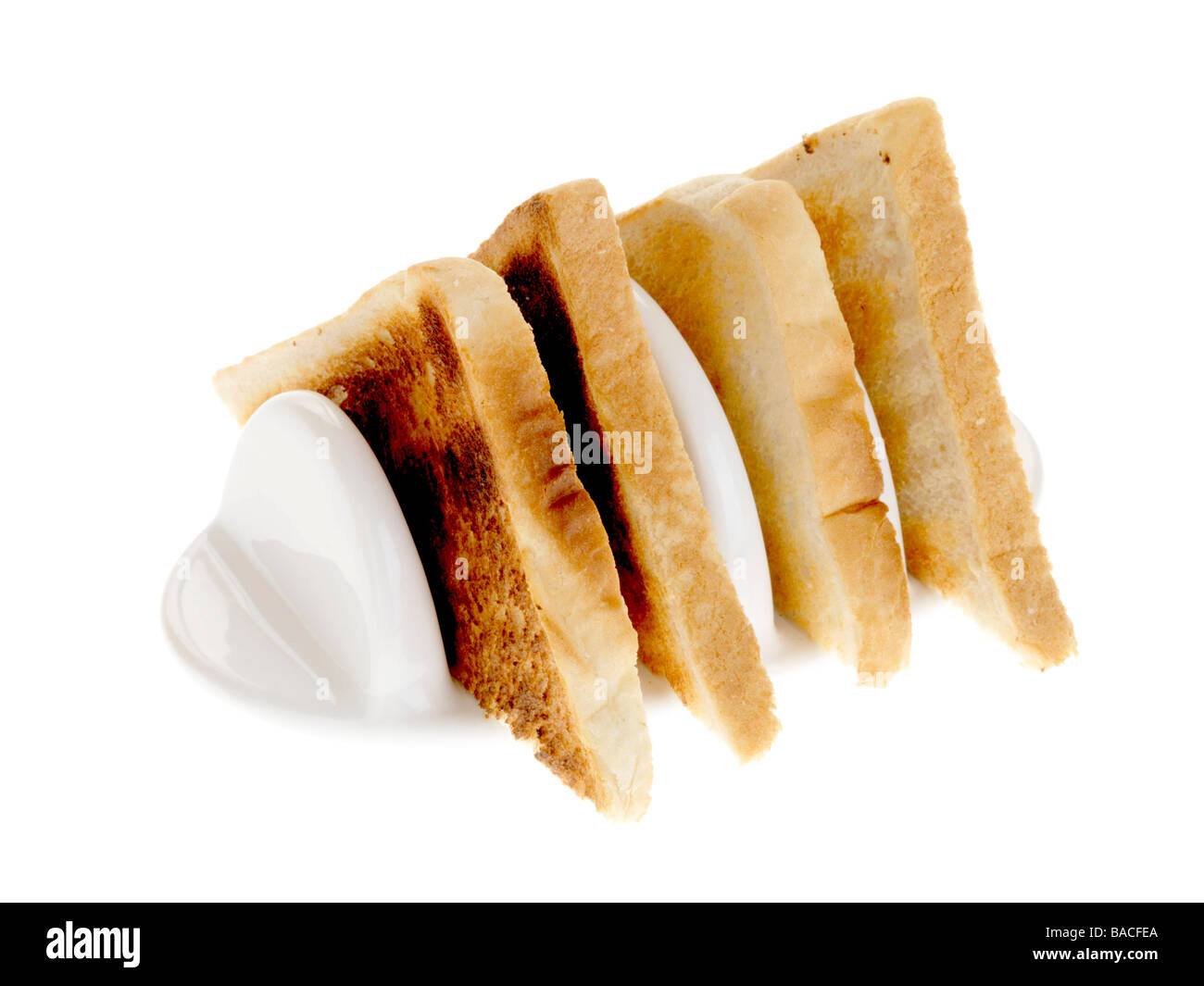 Hot Buttered Slices Of Toast Or Toasted Bread Isolated Against A White ...