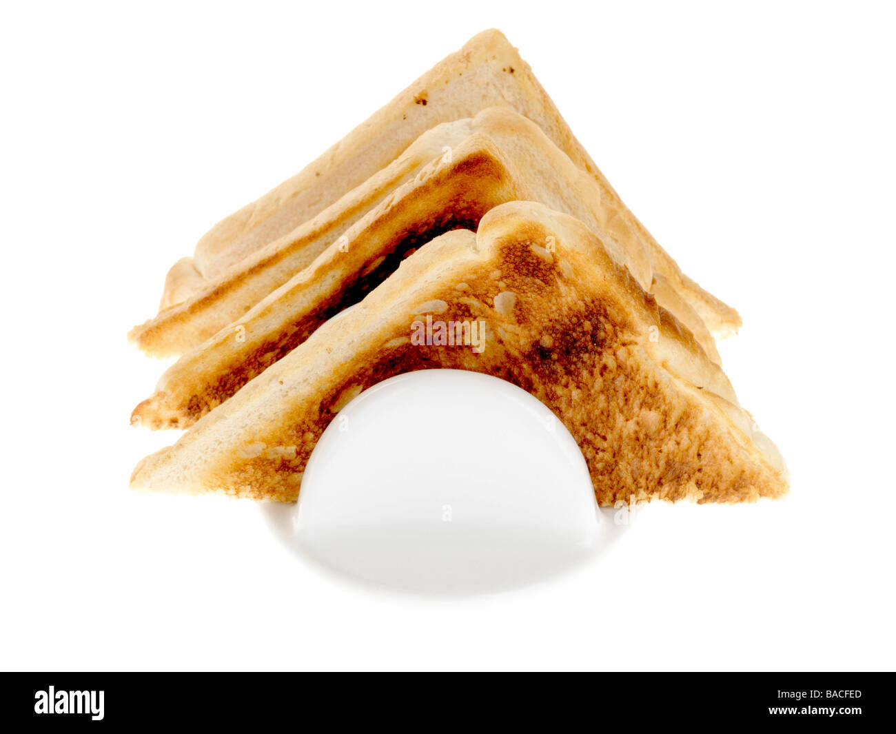 Hot Buttered Slices Of Toast Or Toasted Bread Isolated Against A White ...