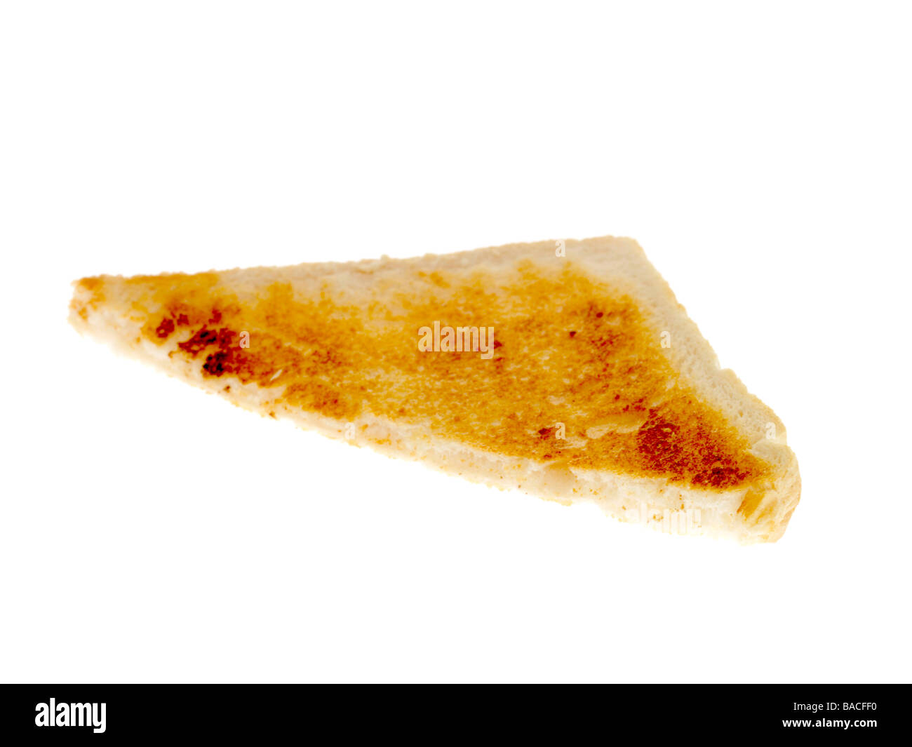 Hot Buttered Slices Of Toast Or Toasted Bread Isolated Against A White ...