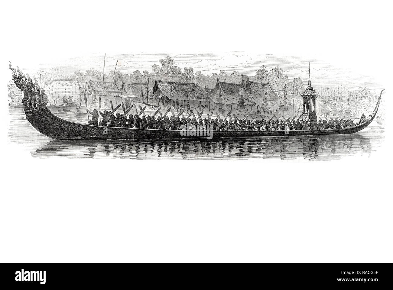 king of siam state barge Royal Procession Krabuan Phayuhayattra ...