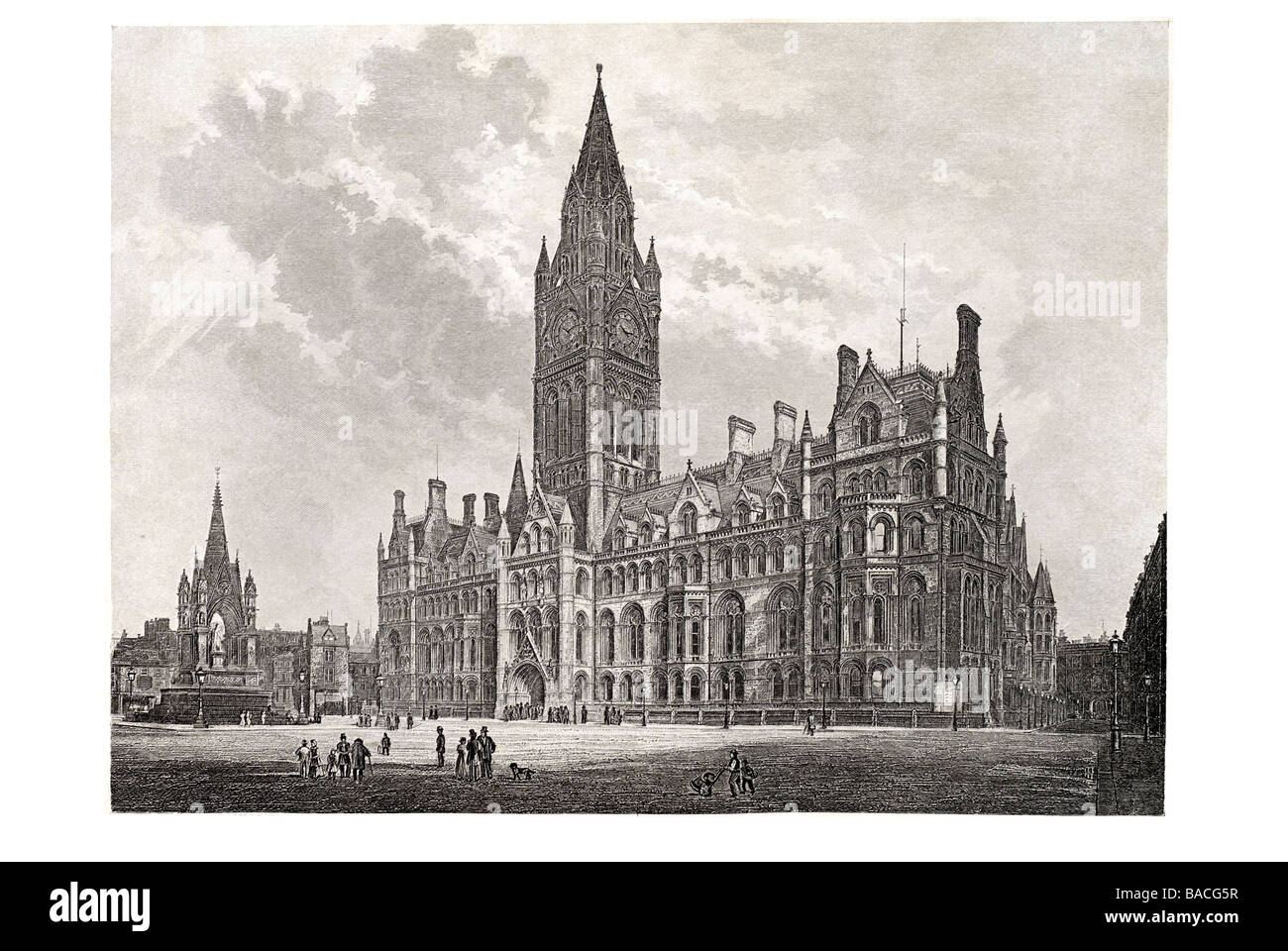 new town hall manchester Victorian Gothic revival medieval Hanseatic ...