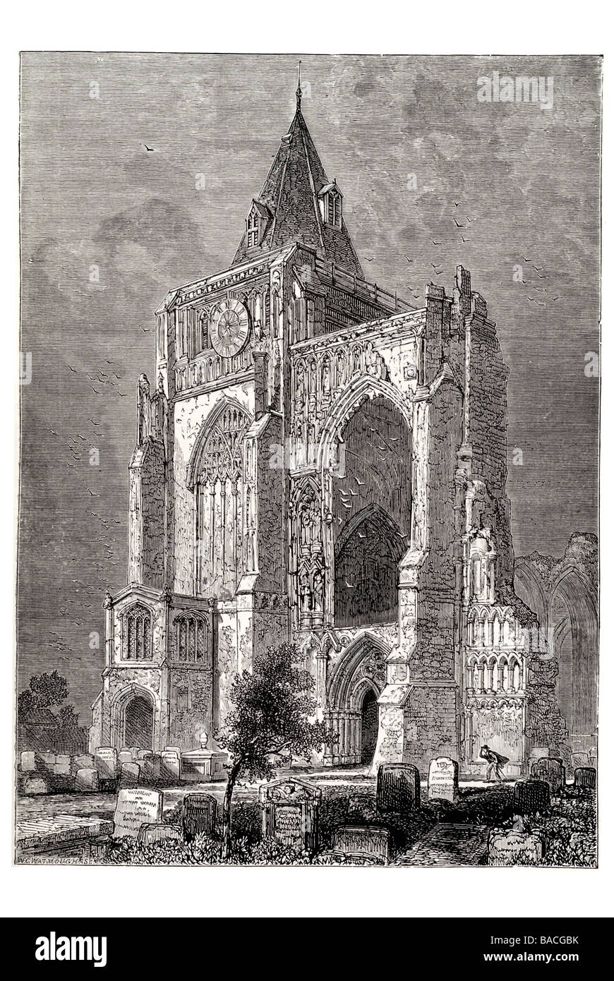 Victorian graveyard illustration hi-res stock photography and images ...