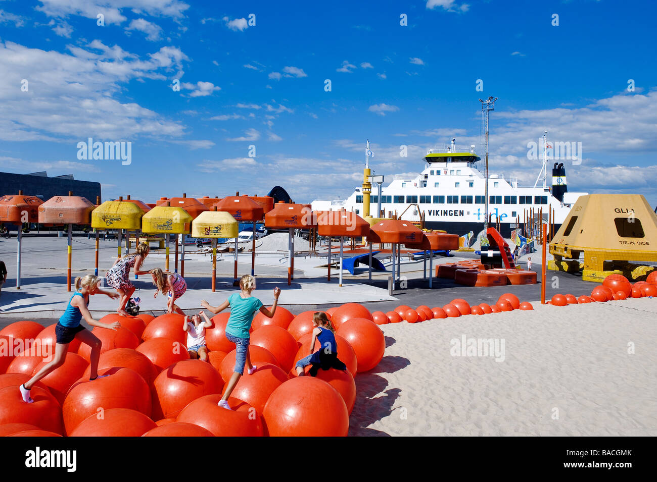 Norway, Rogaland County, Stavanger, Geopark built with downgrated oil ...