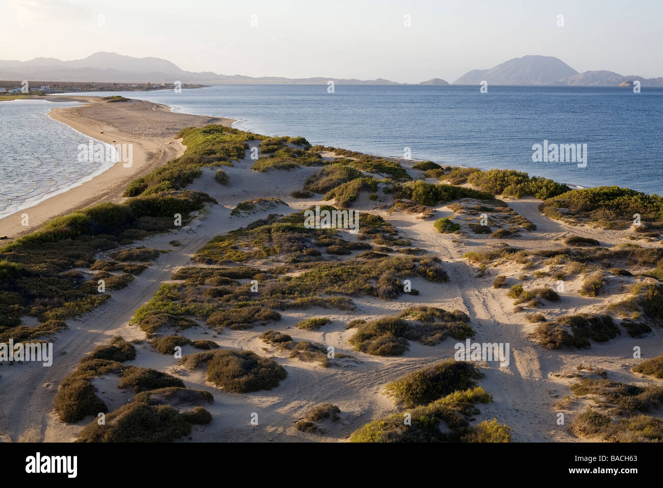 Mexico, Baja California, Bahia de Los Angeles seen from the top of the ...