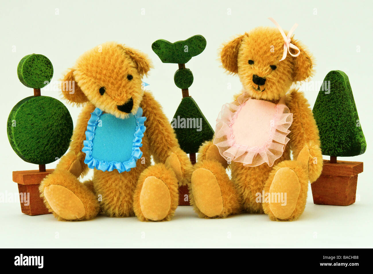 Miniature baby teddies playing (Mini Bear Collection Stock Photo - Alamy
