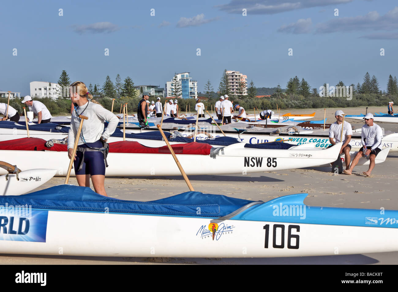 Outrigger canoe race Stock Photo - Alamy