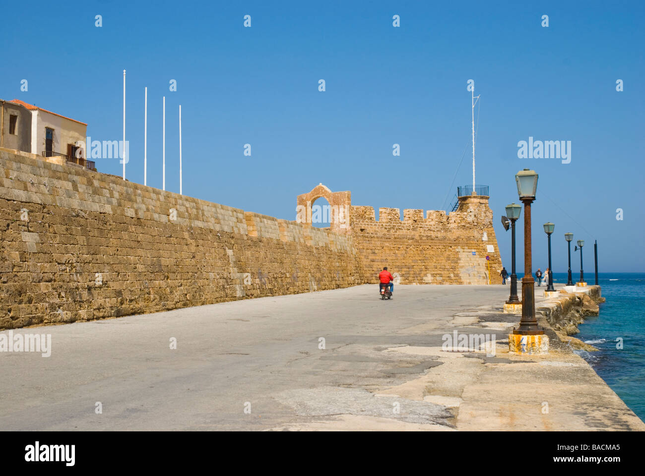 Old Venetian harbour in Hania Crete Greece Europe Stock Photo - Alamy