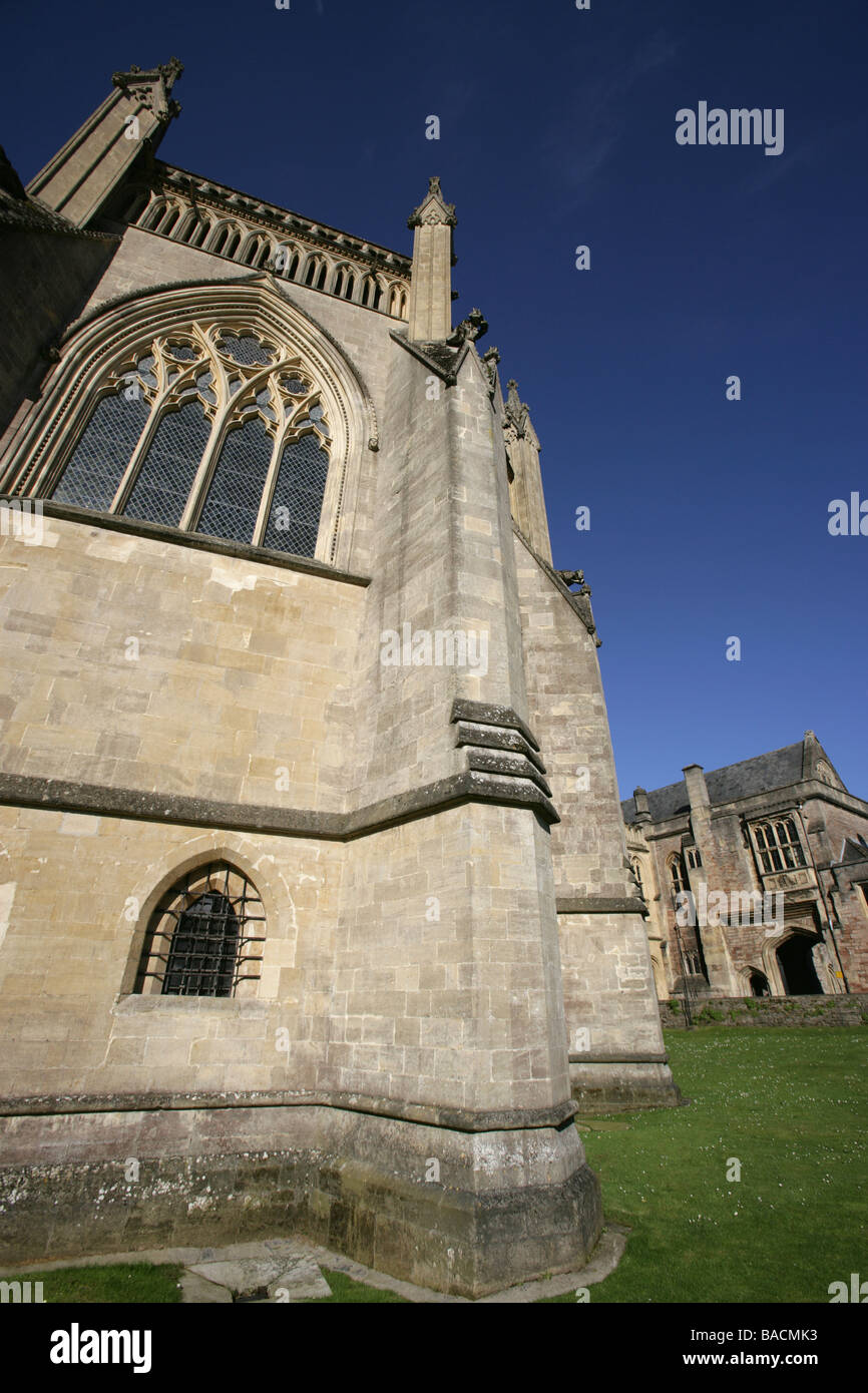 City of Wells, England. Angled view of Wells Cathedral Chapter House ...