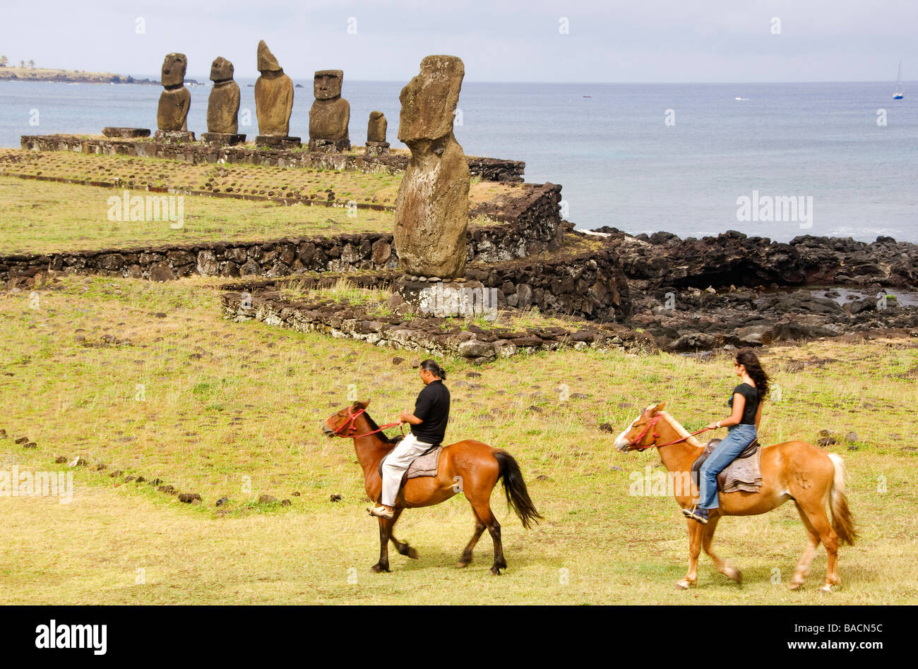 Chile, Easter Island (Rapa Nui), site classified as World Heritage by ...