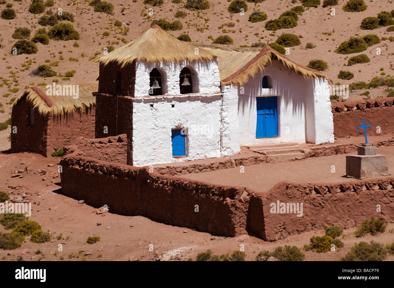 Chile, Atacama Desert, Altiplano, Pueblo Machuca located at 80 km from ...