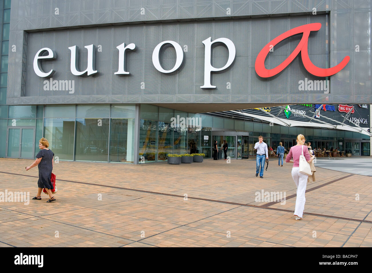 Lithuania (Baltic States), Vilnius, Europos District, shopping mall ...