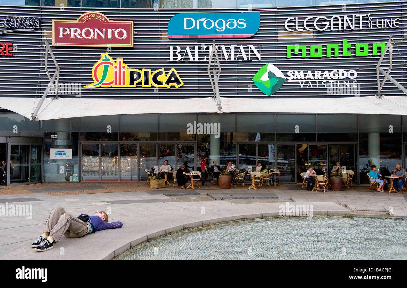 Lithuania (Baltic States), Vilnius, Europos District, shopping mall ...
