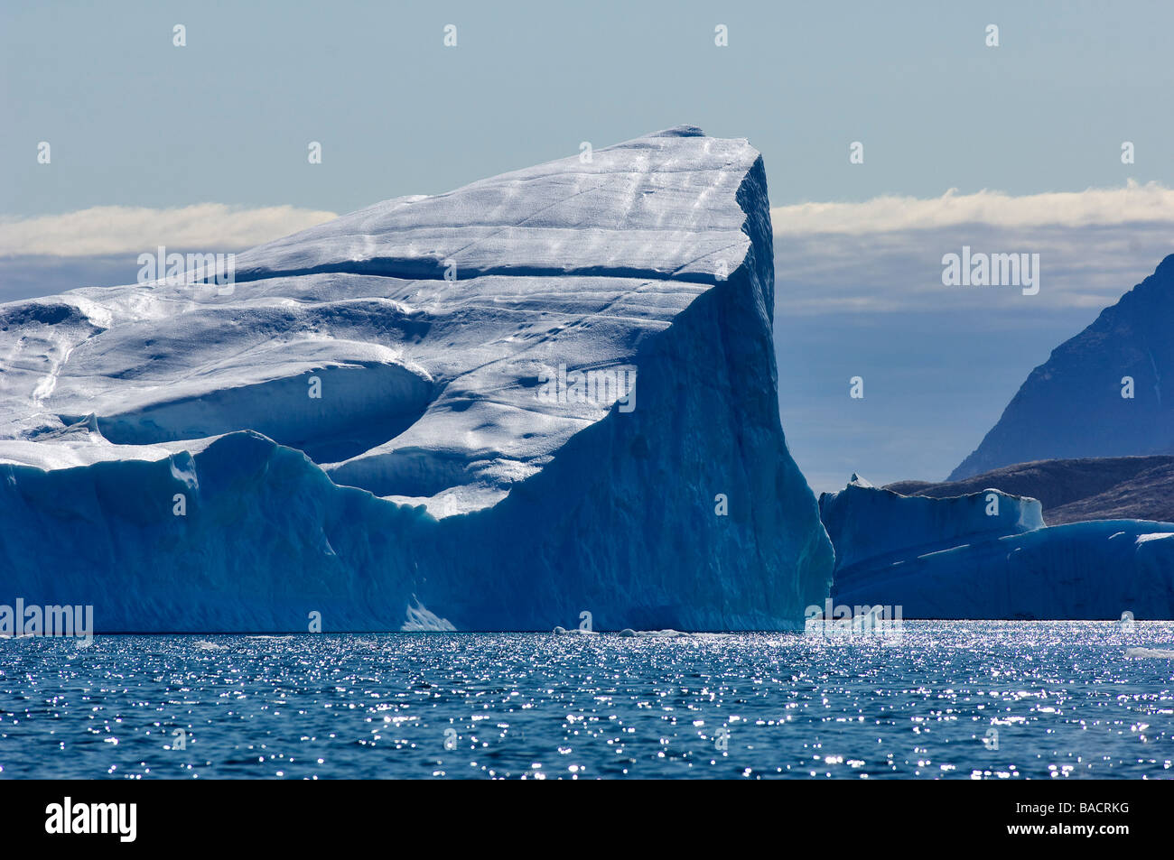 Greenland, Angmassalik Region, Tiniteqlaaq, Iceberg Pack in the ...