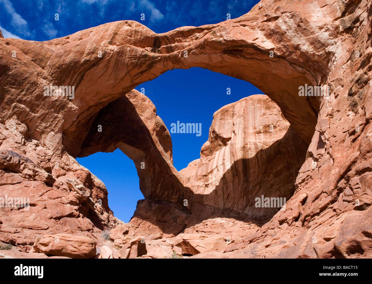Double arch in Arches National Park, Utah, USA Stock Photo - Alamy